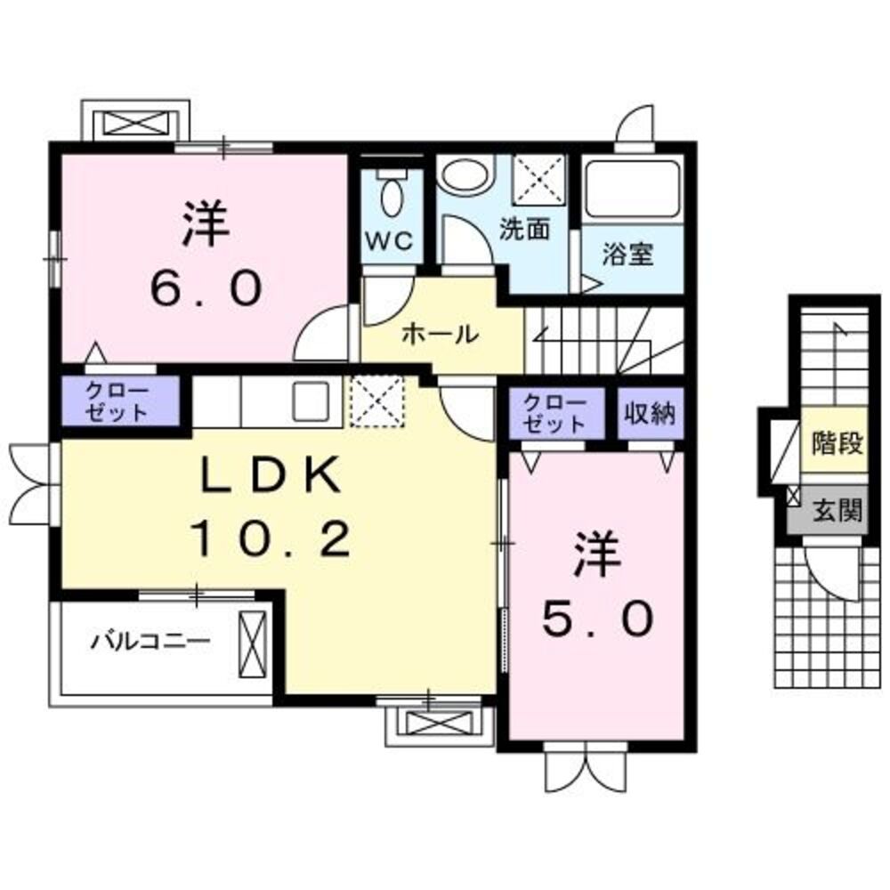 メゾンド・セレーノ 香川県坂出市江尻町 (4.95万円／2LDK (洋6 洋5 LDK10.20)／53.18㎡)｜賃貸物件(賃貸マンション・アパート・一戸建て)の住宅情報・お部屋探しなら ...