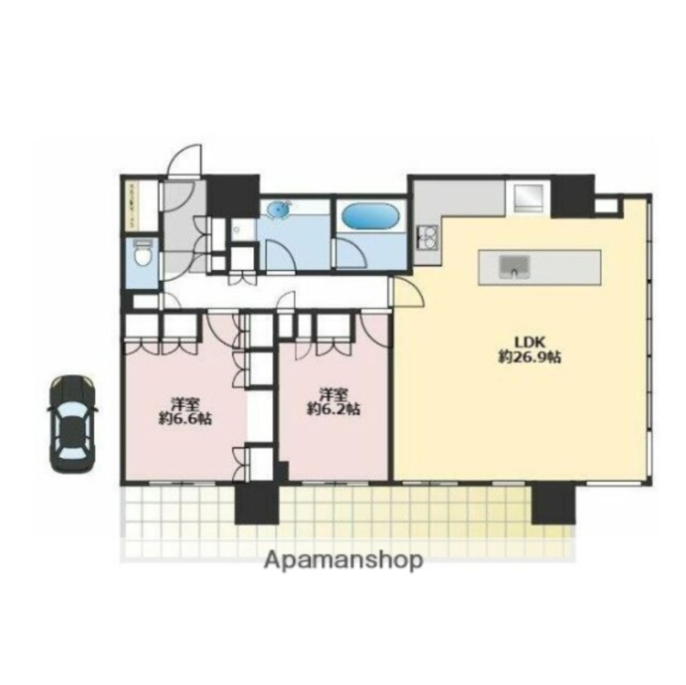 THE YOKOHAMA FRONT TOWER 神奈川県横浜市神奈川区鶴屋町1 (75万円／2LDK (洋6 洋4.4 LDK13)／91.08㎡)｜賃貸物件(賃貸マンション・アパート・一戸 ...