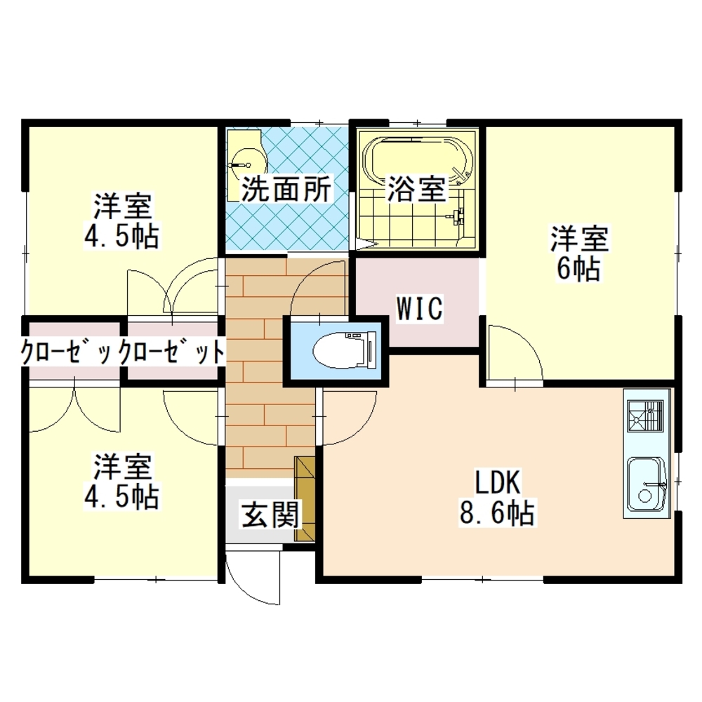 ルキアB棟 千葉県大網白里市みずほ台2 (9.3万円／3LDK／57.34㎡)｜賃貸物件(賃貸マンション・アパート・一戸建て)の住宅情報・お部屋探しならYahoo!不動産