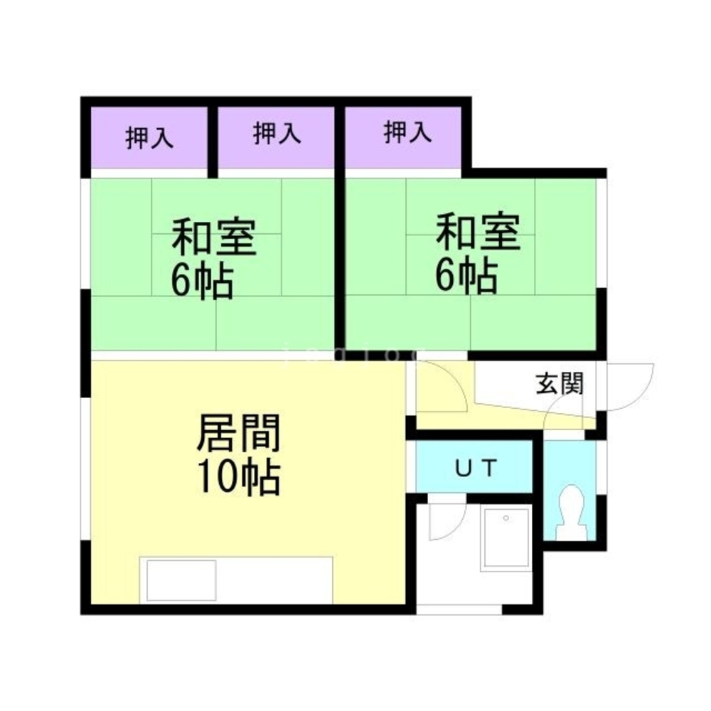 宗谷本線 旭川四条駅 地上2階建て 築48年 北海道旭川市東光六条4 (3.1万円／2LDK (和6 和6 LDK10)／45.36㎡)｜賃貸物件(賃貸マンション・アパート・一戸建て)の住宅 ...