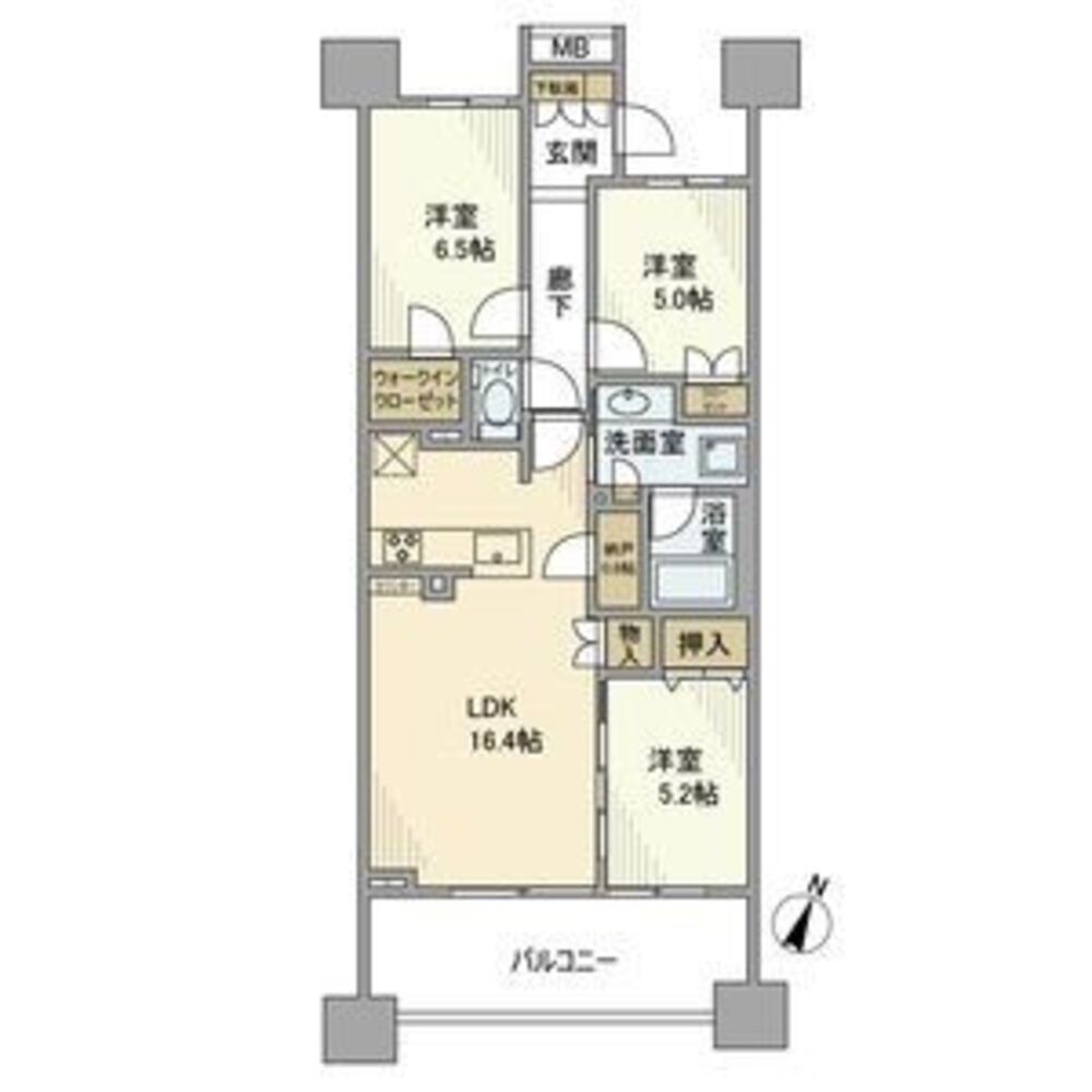 プラウドタワー春日井 愛知県春日井市上条町3 (17.5万円／3LDK (洋6.5 洋5.2 洋5 LDK16.40)／75.05㎡)｜賃貸物件(賃貸マンション・アパート・一戸建て)の住宅情報 ...