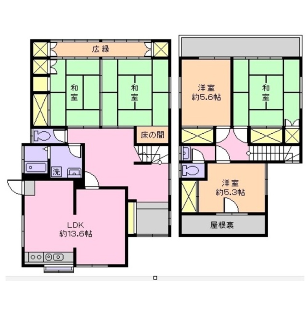 湊貸家 千葉県市川市湊 (25万円／5LDK (和8 和8 和6 洋5.6 洋5.3 LDK13.6)／134.28㎡)｜賃貸物件(賃貸マンション・アパート・一戸建て)の住宅情報・お部屋探し ...