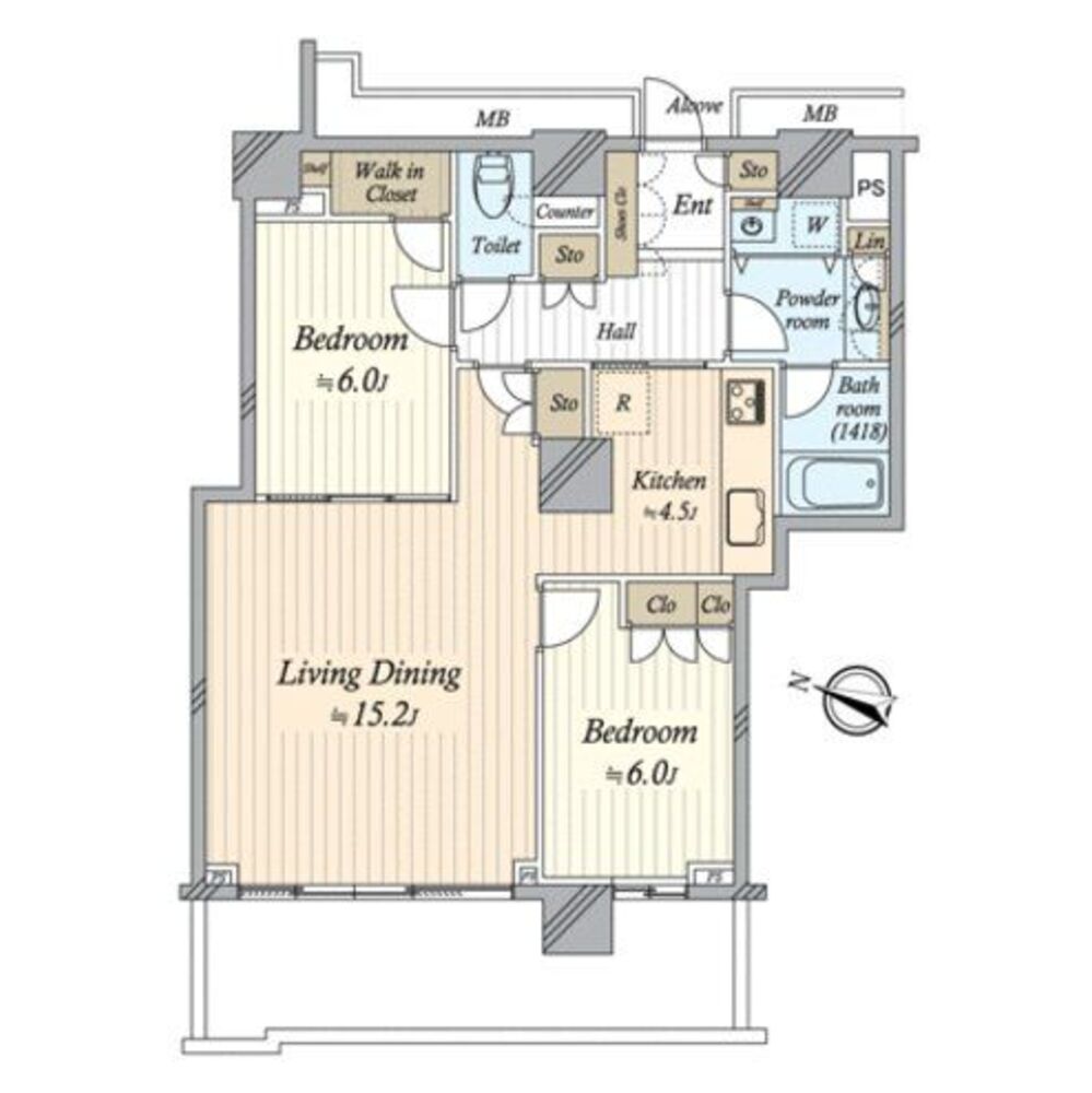 ザ・ヨコハマタワーズタワーウエスト 神奈川県横浜市神奈川区栄町 (28万円／2LDK (洋6 洋6 LDK19.7)／75.27㎡)｜賃貸物件(賃貸マンション・アパート・一戸建て)の住宅情報 ...