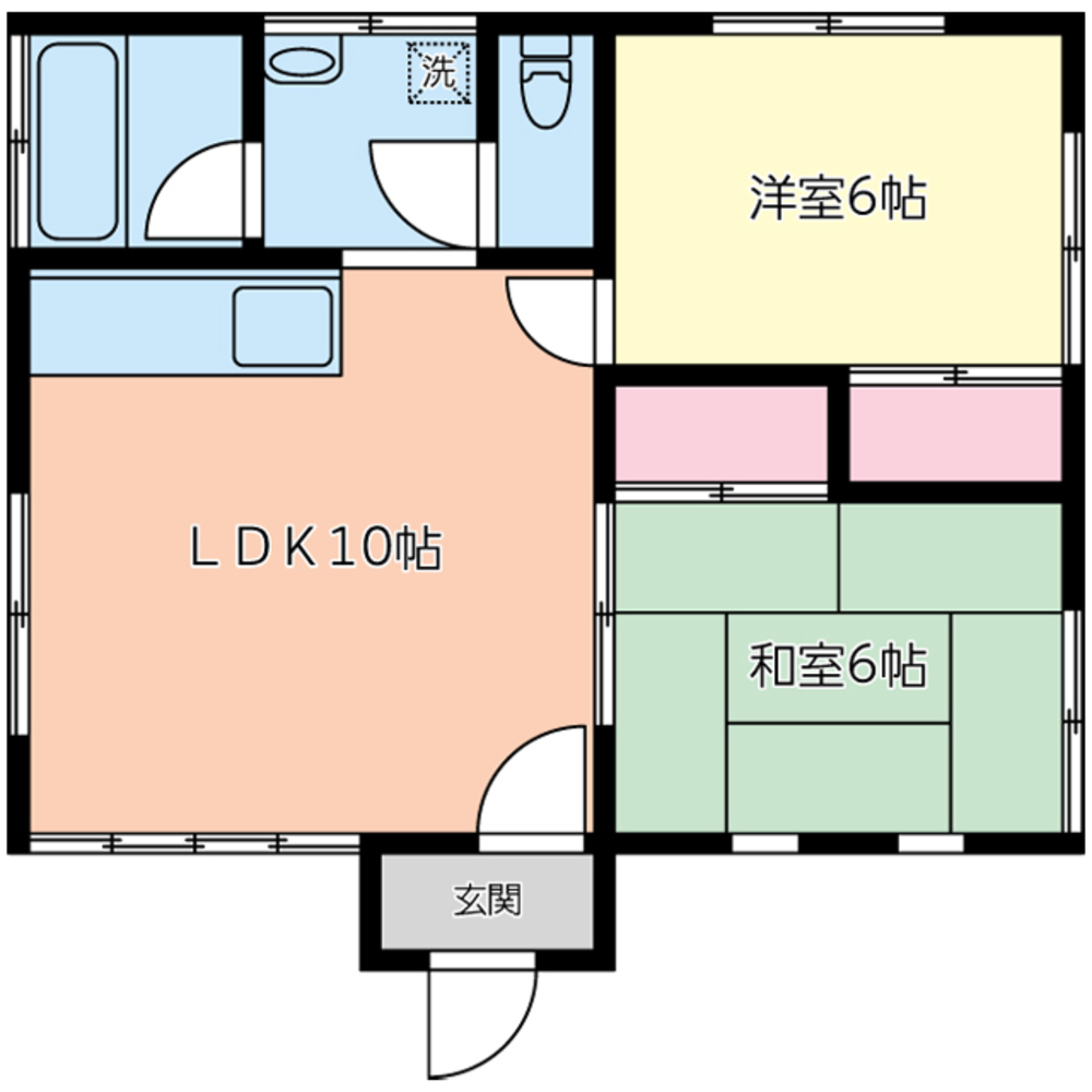 TKレジデンス 栃木県足利市大前町 (4.5万円／2LDK (和6 洋6 LDK10)／50.51㎡)｜賃貸物件(賃貸マンション・アパート・一戸建て)の住宅情報・お部屋探しならYahoo!不動産