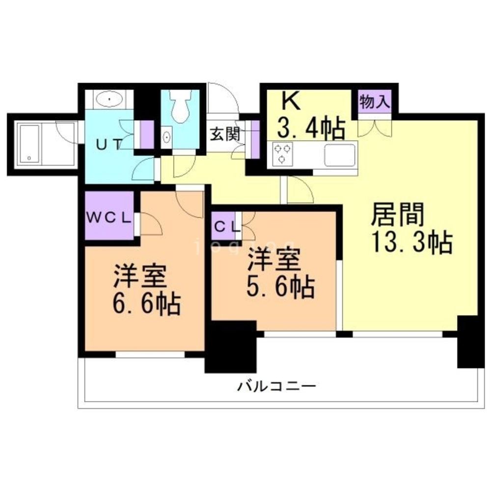 プレミスト旭川ザ・タワー 北海道旭川市一条通7 (23万円／2LDK (洋6.6 洋5.6 LD13.3K3.4)／66.66㎡)｜賃貸物件(賃貸マンション・アパート・一戸建て)の住宅情報・お ...