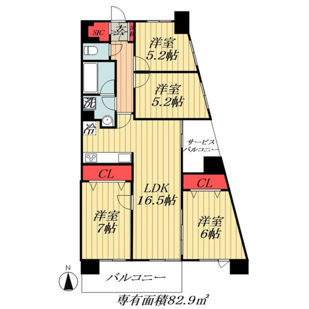 京成本線 海神駅 8階建 築10年 千葉県船橋市海神1 (18.8万円／4LDK (洋7 洋6 洋5.2 洋5.2 LDK16.5)／82.9㎡)｜賃貸物件(賃貸マンション・アパート・一戸建て ...