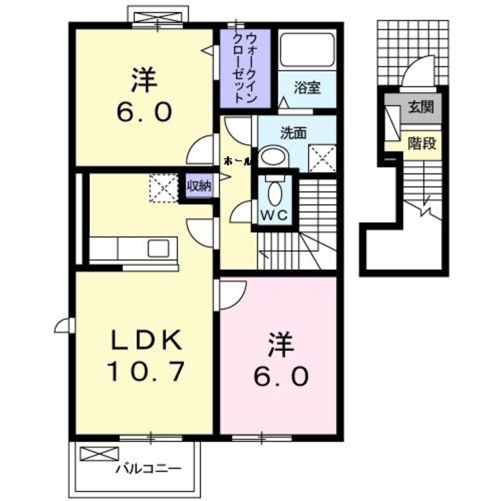 内房線 袖ケ浦駅 2階建 築15年 千葉県袖ヶ浦市神納 (6.8万円／2LDK (洋6 洋6 LDK10.70)／57.96㎡)｜賃貸物件(賃貸マンション・アパート・一戸建て)の住宅情報・お ...