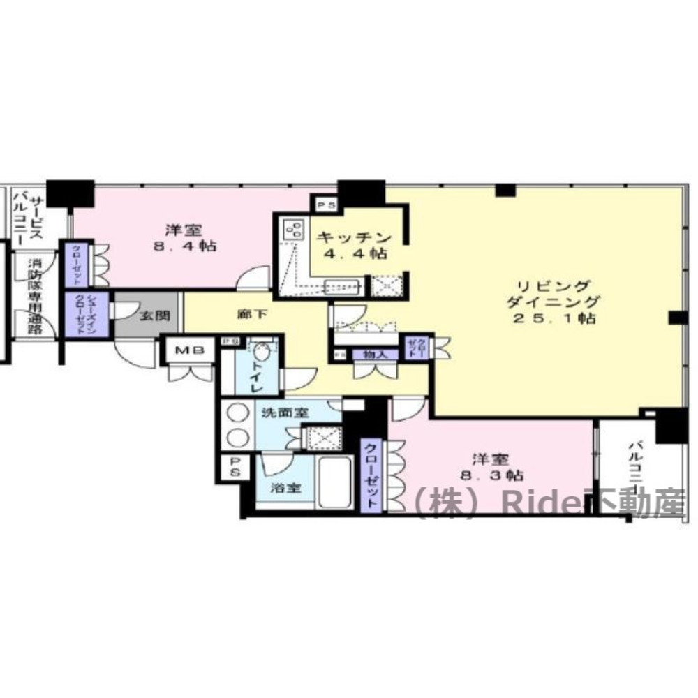 淀屋橋アップルタワーレジデンス 大阪府大阪市中央区伏見町3 (40万円／2LDK／105.23㎡)｜賃貸物件(賃貸マンション・アパート・一戸建て)の住宅情報・お部屋探しならYahoo!不動産