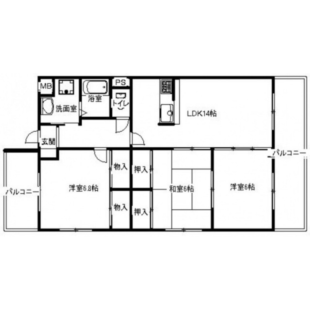 ユーミー東原 広島県広島市安佐南区東原1 (8.7万円／3LDK (和6 洋6.8 洋6 LDK14)／71.7㎡)｜賃貸物件(賃貸マンション・アパート・一戸建て)の住宅情報・お部屋探しなら ...