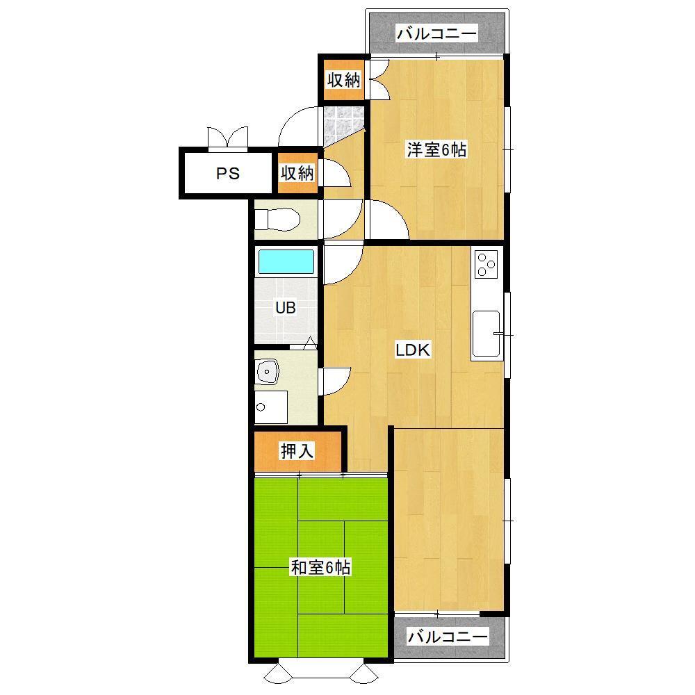 セザール青梅 202号室 東京都青梅市師岡町3 (5.9万円／2LDK／56.28㎡)｜賃貸物件(賃貸マンション・アパート・一戸建て)の住宅情報・お部屋探しならYahoo!不動産