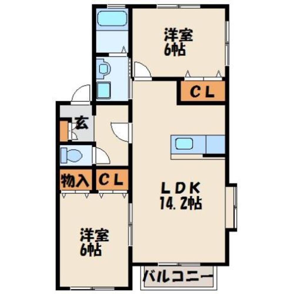 ピュアハイツIIB棟 福岡県宗像市須恵4 (5.03万円／2LDK (洋6 洋6 LDK14.2)／58㎡)｜賃貸物件(賃貸マンション・アパート・一戸建て)の住宅情報・お部屋探しならYahoo!不動産