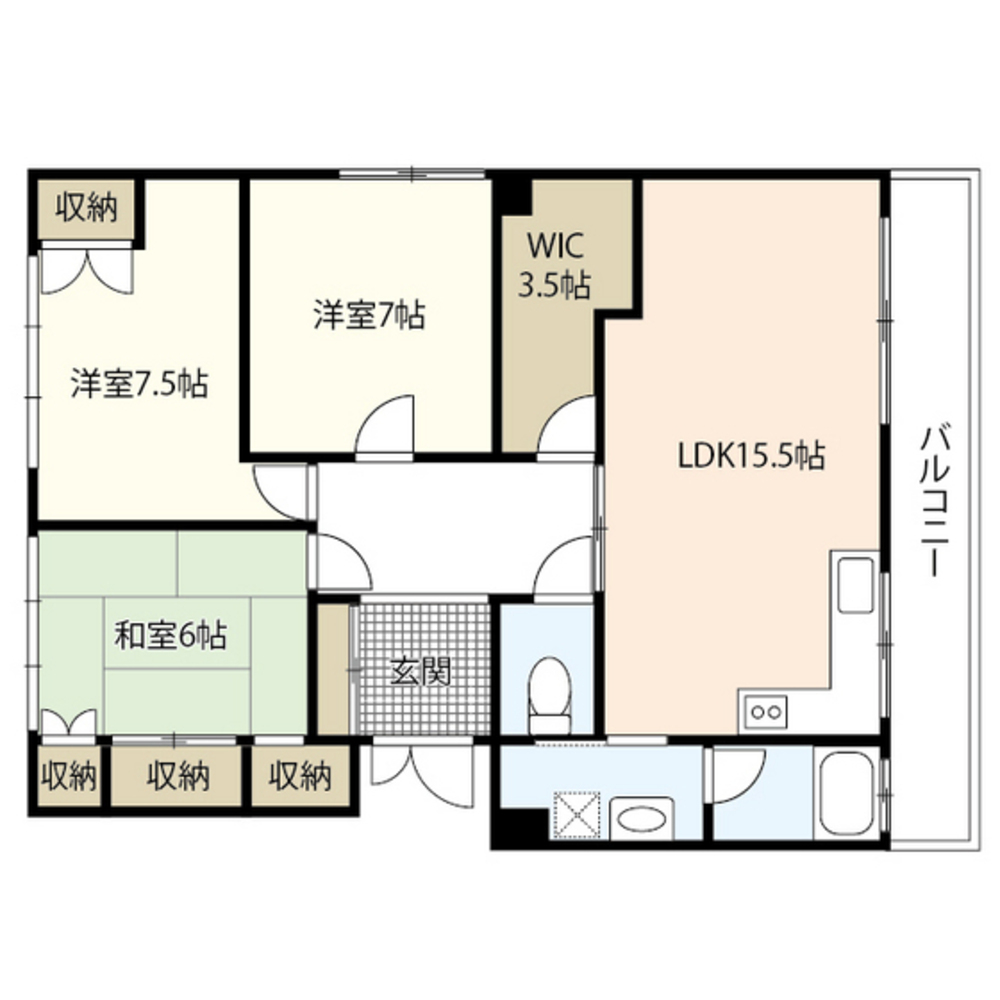 井上ビル 広島県広島市中区榎町 (11万円／3LDK (和6 洋7.5 洋7 LDK15.5)／101㎡)｜賃貸物件(賃貸マンション・アパート・一戸建て)の住宅情報・お部屋探しならYahoo!不動産