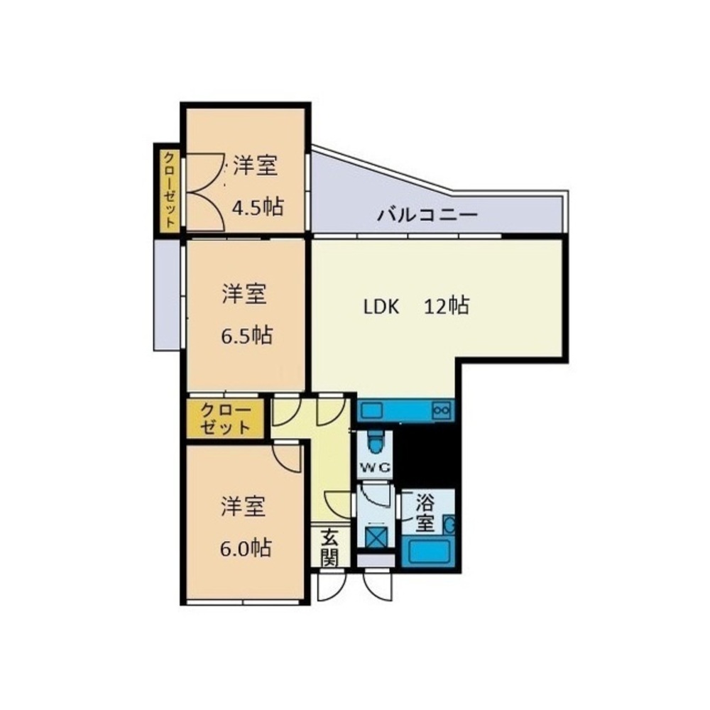 本厚木エグゼクティブマンション 神奈川県厚木市戸室4 (7.3万円／3LDK (洋6.51 洋6 洋4.5 LDK12)／66㎡)｜賃貸物件(賃貸マンション・アパート・一戸建て)の住宅情報・お ...
