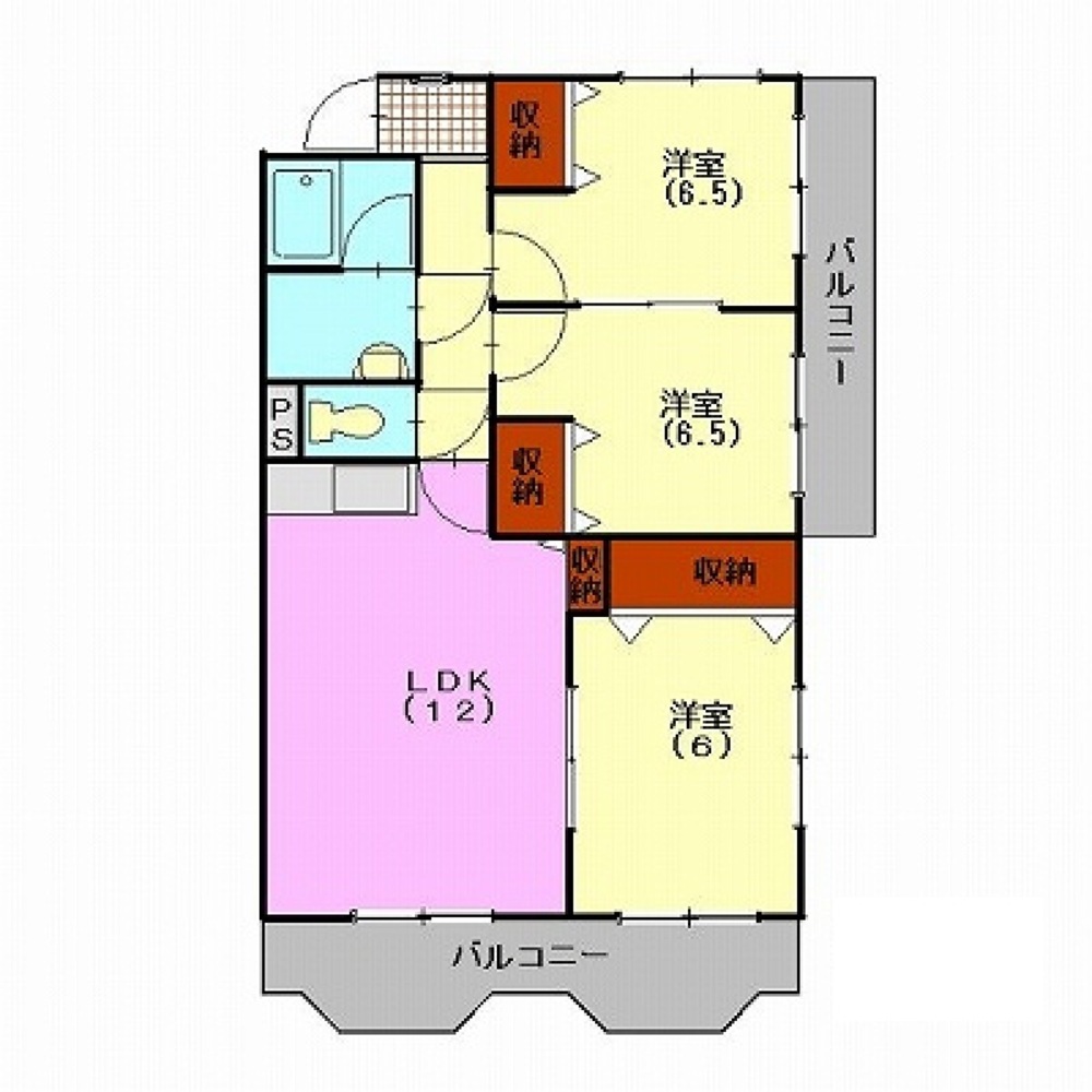 イーフラッツイシイC棟 静岡県田方郡函南町仁田 (7.3万円／3LDK (洋6.5 洋6.5 洋6 LDK12)／64.12㎡)｜賃貸物件(賃貸マンション・アパート・一戸建て)の住宅情報・お ...