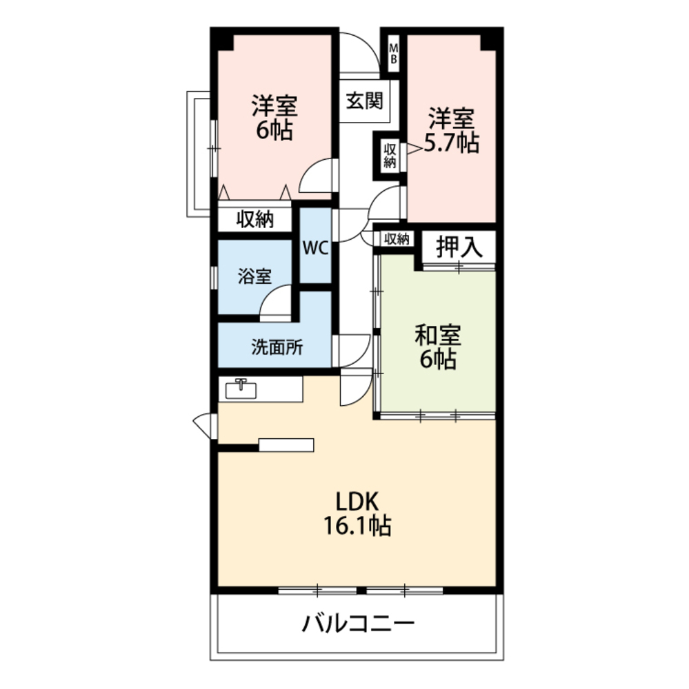 ファミール刈谷 愛知県刈谷市広小路5 (10万円／3LDK (和6 洋6 洋5.7 LDK16.1)／70.49㎡)｜賃貸物件(賃貸マンション・アパート・一戸建て)の住宅情報・お部屋探しなら ...