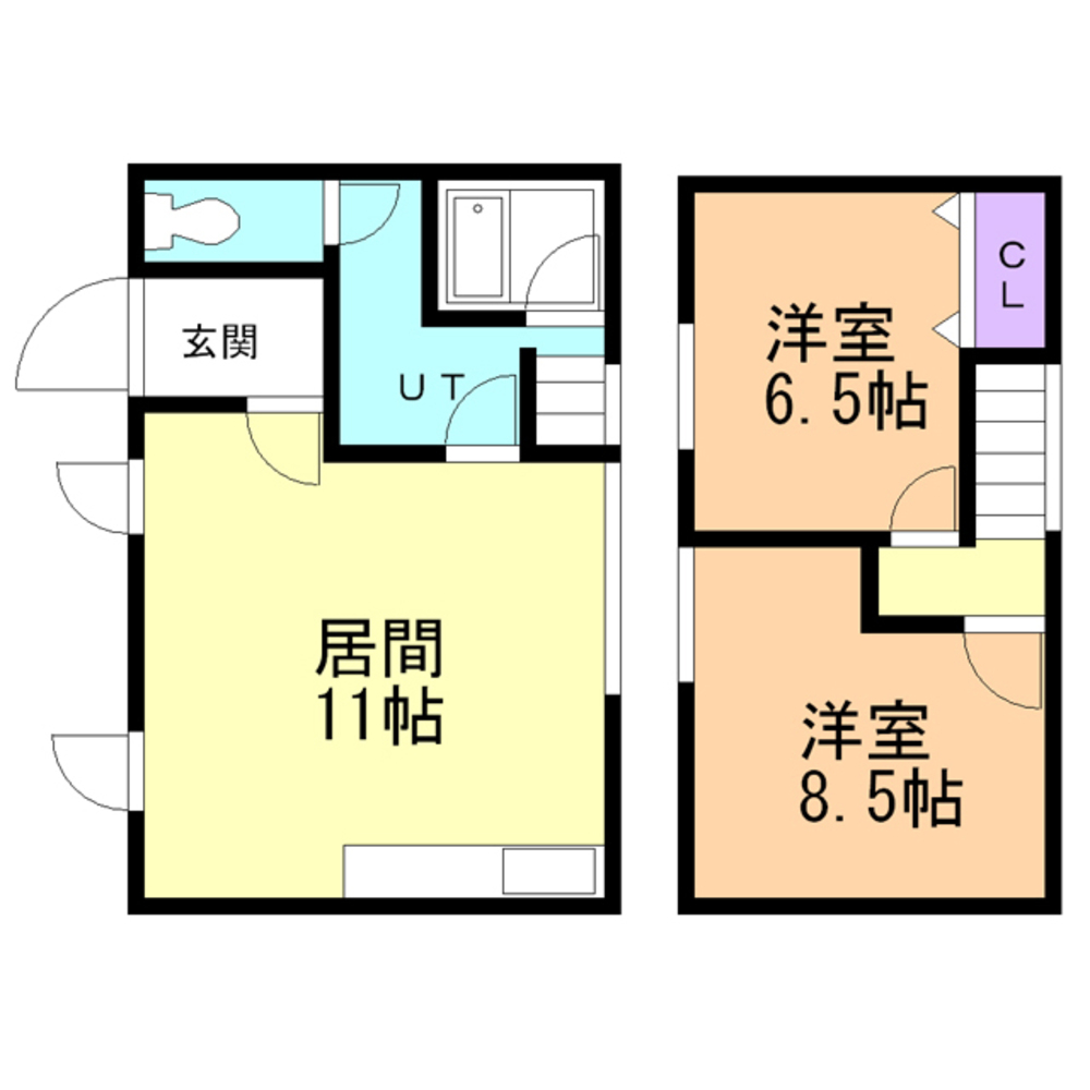 ピジョン東町 北海道室蘭市東町2 (5.2万円／2LDK (洋8.5 洋6.5 LDK11.0)／59.77㎡)｜賃貸物件(賃貸マンション・アパート・一戸建て)の住宅情報・お部屋探しなら ...