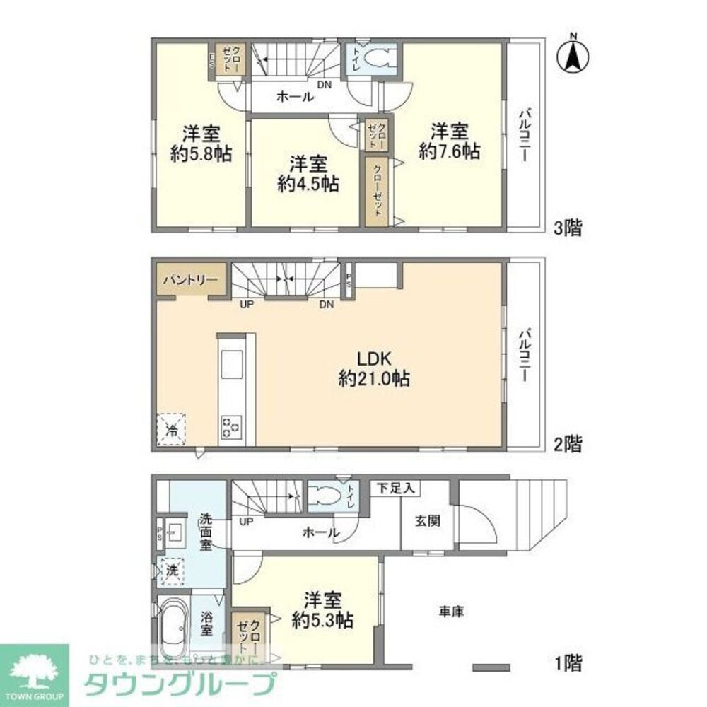 Kolet川口赤井 埼玉県川口市赤井4 (20.3万円／4LDK (洋7.6 洋5.8 洋5.3 洋4.5 LDK21.0)／104.73㎡)｜賃貸物件(賃貸マンション・アパート・一戸建て)の ...