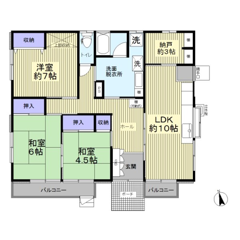 外房線 勝浦駅 平屋 築21年 千葉県勝浦市墨名 (10万円／3SLDK (和6 和4.5 洋7 LDK10 納戸 3)／81.98㎡)｜賃貸物件(賃貸マンション・アパート・一戸建て)の住宅 ...
