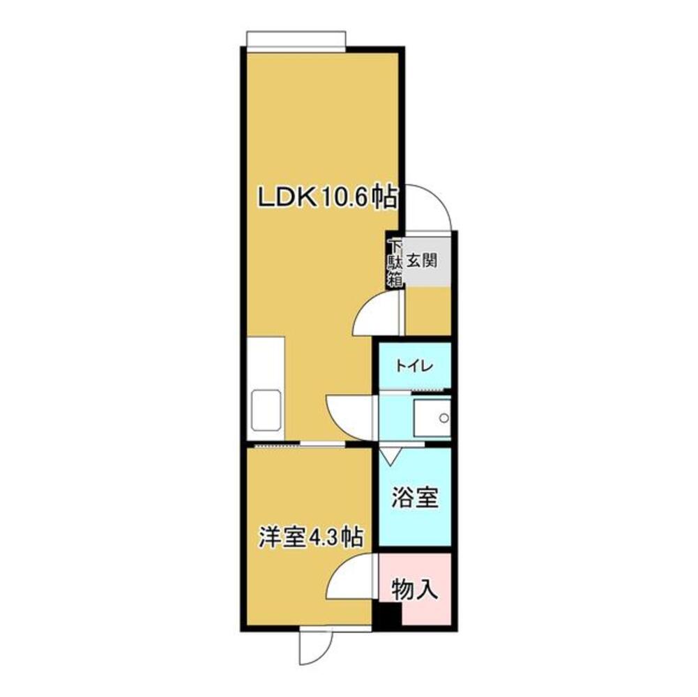 カーサマローネ 青森県青森市大字石江字岡部 (4.8万円／1LDK (洋4.3 LDK10.6)／34.78㎡)｜賃貸物件(賃貸マンション・アパート・一戸建て)の住宅情報・お部屋探しなら ...