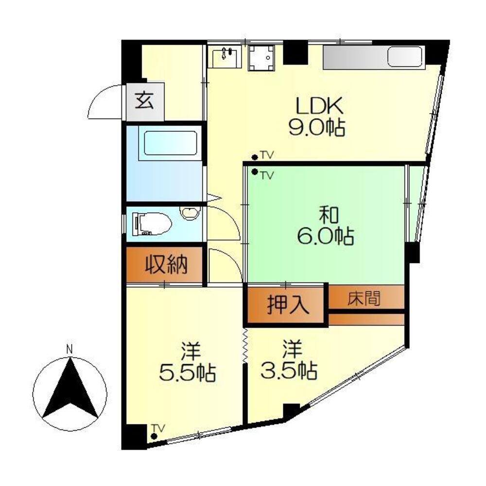 モリービル 広島県呉市西中央3 (5.5万円／3LDK (和6 洋5.5 洋3.5 LDK9)／55.11㎡)｜賃貸物件(賃貸マンション・アパート・一戸建て)の住宅情報・お部屋探しなら ...
