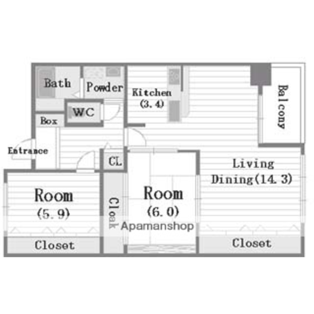 OsakaMetro中央線 九条駅 11階建 築23年 大阪府大阪市西区九条南2 (11.9万円／2LDK (和6 洋5.9 LD14.3K3.4)／74.3㎡)｜賃貸物件(賃貸マンション ...