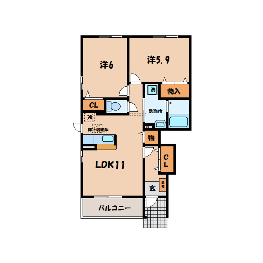 名鉄西尾線 西尾口駅 2階建 築17年 愛知県西尾市徳次町 (6.4万円／2LDK (洋6 洋5.9 LDK11)／55.37㎡)｜賃貸物件(賃貸マンション・アパート・一戸建て)の住宅情報・お ...