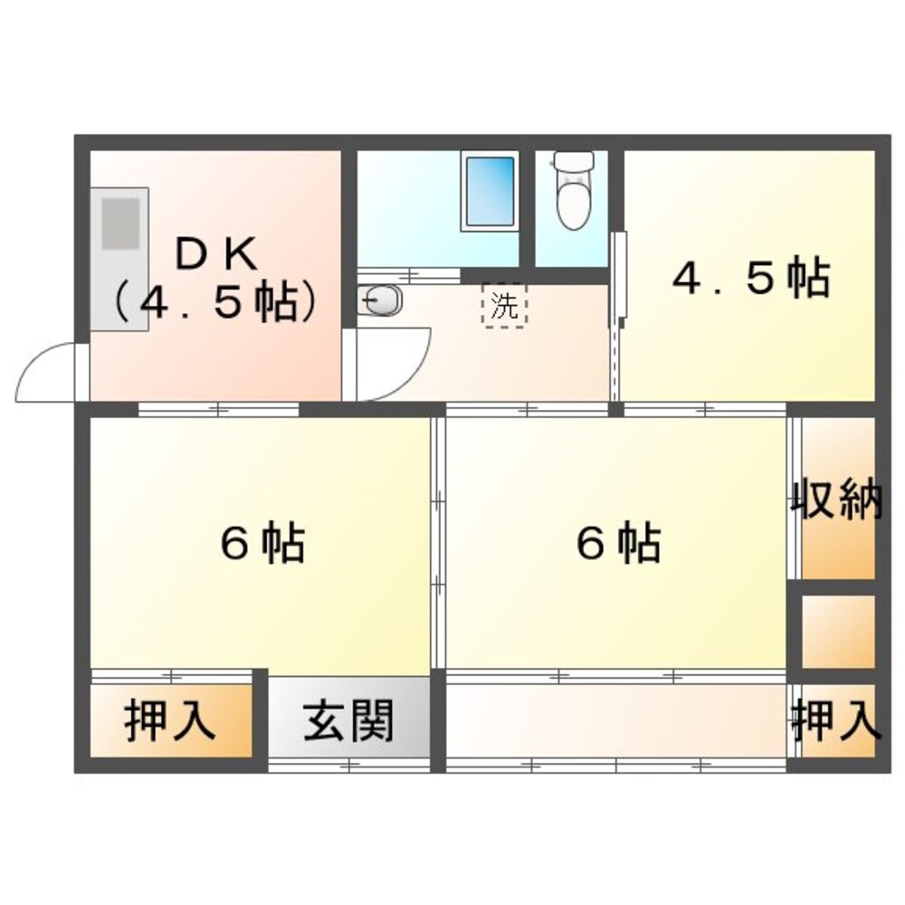ハイテール 鹿児島県鹿屋市川西町 (4万円／3DK (洋6 洋6 洋4.5)／53.85㎡)｜賃貸物件(賃貸マンション・アパート・一戸建て)の住宅情報・お部屋探しならYahoo!不動産