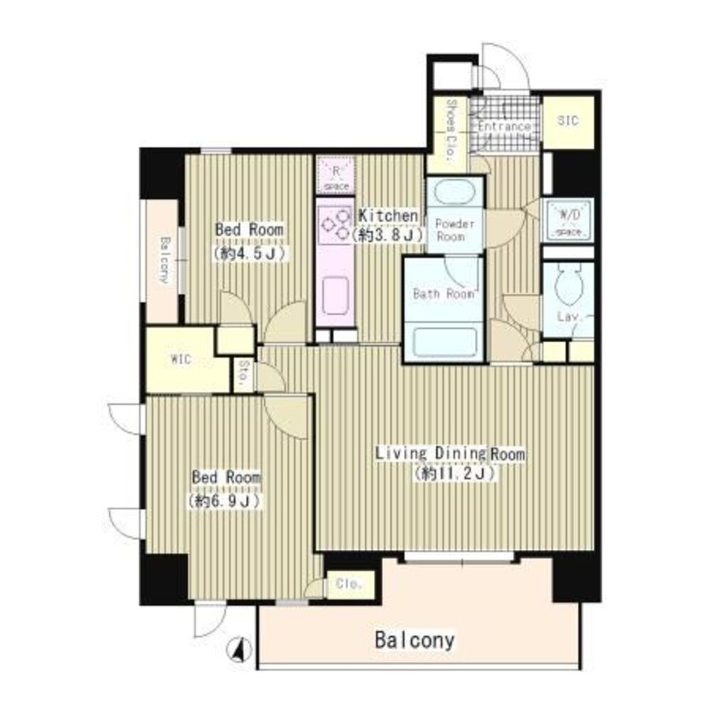 OASE用賀EAST(オアゼ用賀イースト) 東京都世田谷区用賀1 (26万円／2LDK (洋6.9 洋4.5 LDK15)／61.63㎡)｜賃貸物件(賃貸マンション・アパート・一戸建て)の住宅 ...