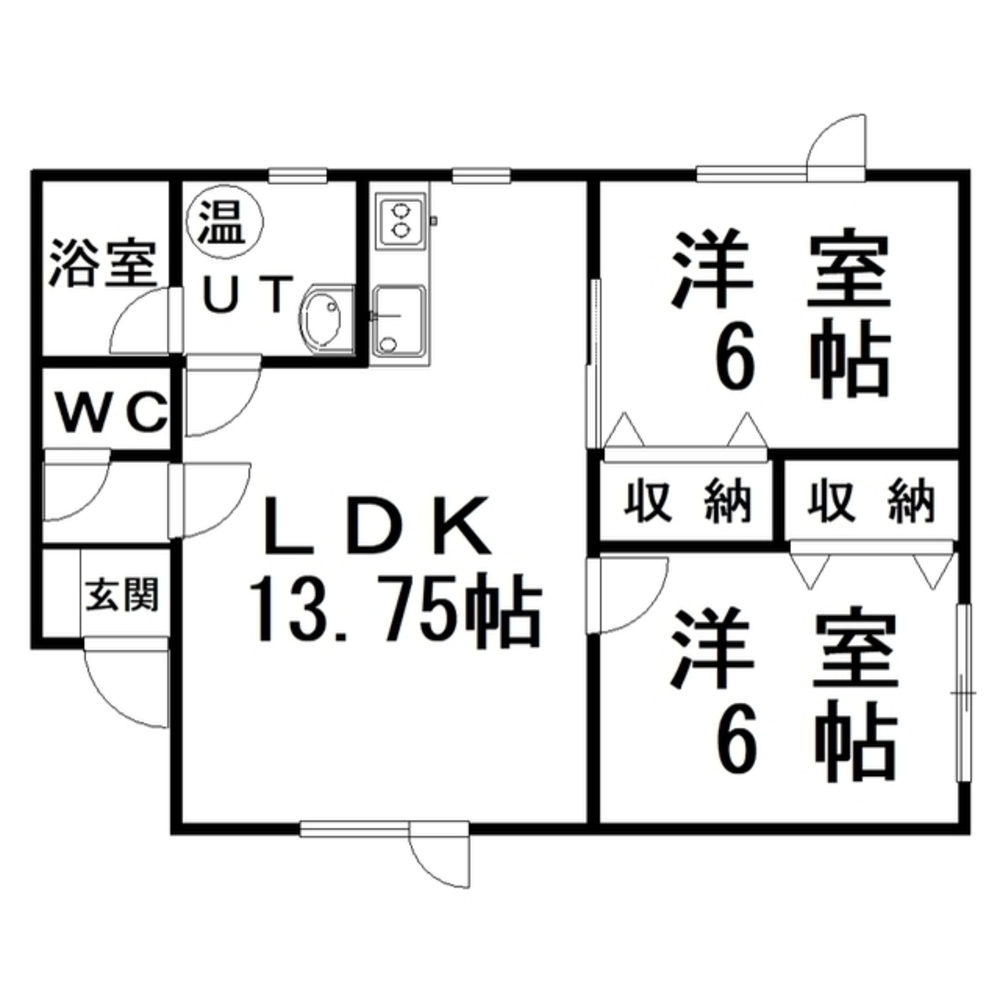 レガーロ住之江 北海道釧路市住之江町 (5万円／2LDK (洋6 洋6 LDK13.7)／55.42㎡)｜賃貸物件(賃貸マンション・アパート・一戸建て)の住宅情報・お部屋探しならYahoo!不動産