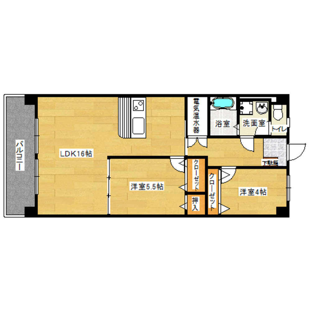 第2平野ビル 岩手県一関市竹山町 (5.3万円／2LDK (洋5.5 洋4 LDK16)／57.98㎡)｜賃貸物件(賃貸マンション・アパート・一戸建て)の住宅情報・お部屋探しならYahoo!不動産