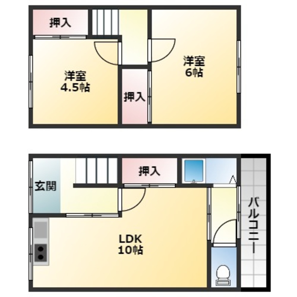 大堀5丁目T-house 大阪府松原市大堀5 (3.5万円／2LDK／45㎡)｜賃貸物件(賃貸マンション・アパート・一戸建て)の住宅情報・お部屋探しならYahoo!不動産