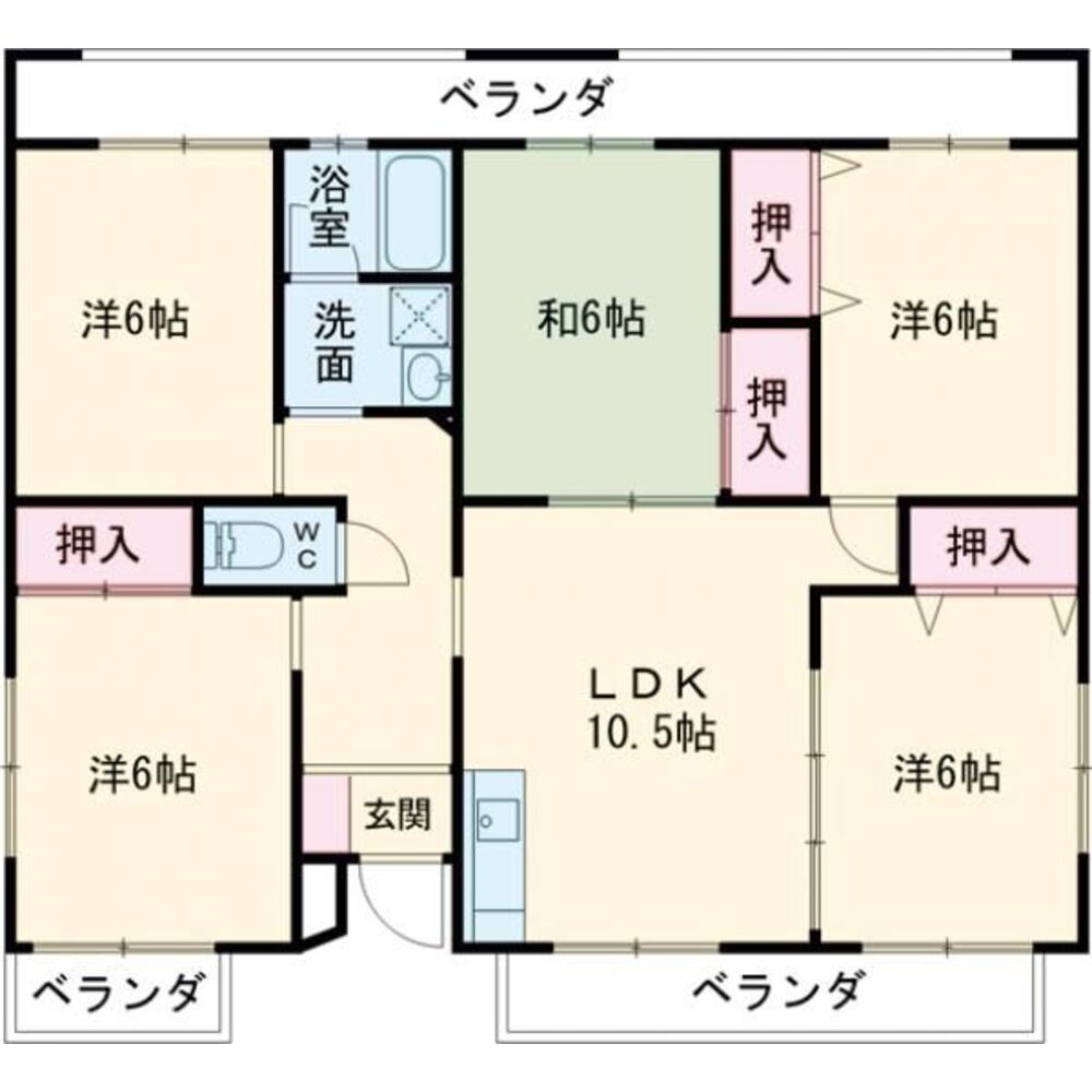 福岡市地下鉄空港線 室見駅 地上3階建て 築37年 福岡県福岡市早良区南庄3 (13万円／5LDK (和6 和6 和6 洋6 洋6 LDK11.0)／90.72㎡)｜賃貸物件(賃貸マンション ...