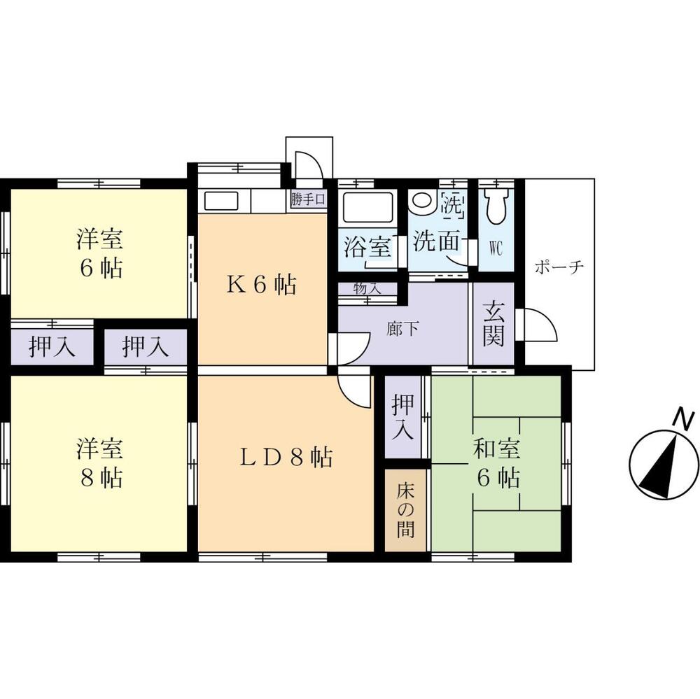 東光台土田住宅 茨城県つくば市東光台1 (7.5万円／3LDK (和6 洋8 洋6 DK6.0L8.0)／76.18㎡)｜賃貸物件(賃貸マンション・アパート・一戸建て)の住宅情報・お部屋探し ...