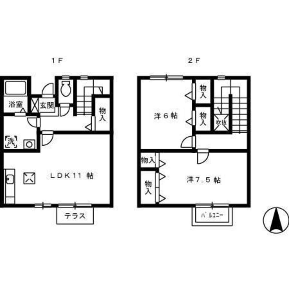 リースランド水道線 C棟 鹿児島県鹿屋市札元2 (6.1万円／2LDK (洋7.5 洋6 LDK11.0)／64.73㎡)｜賃貸物件(賃貸マンション・アパート・一戸建て)の住宅情報・お部屋探し ...