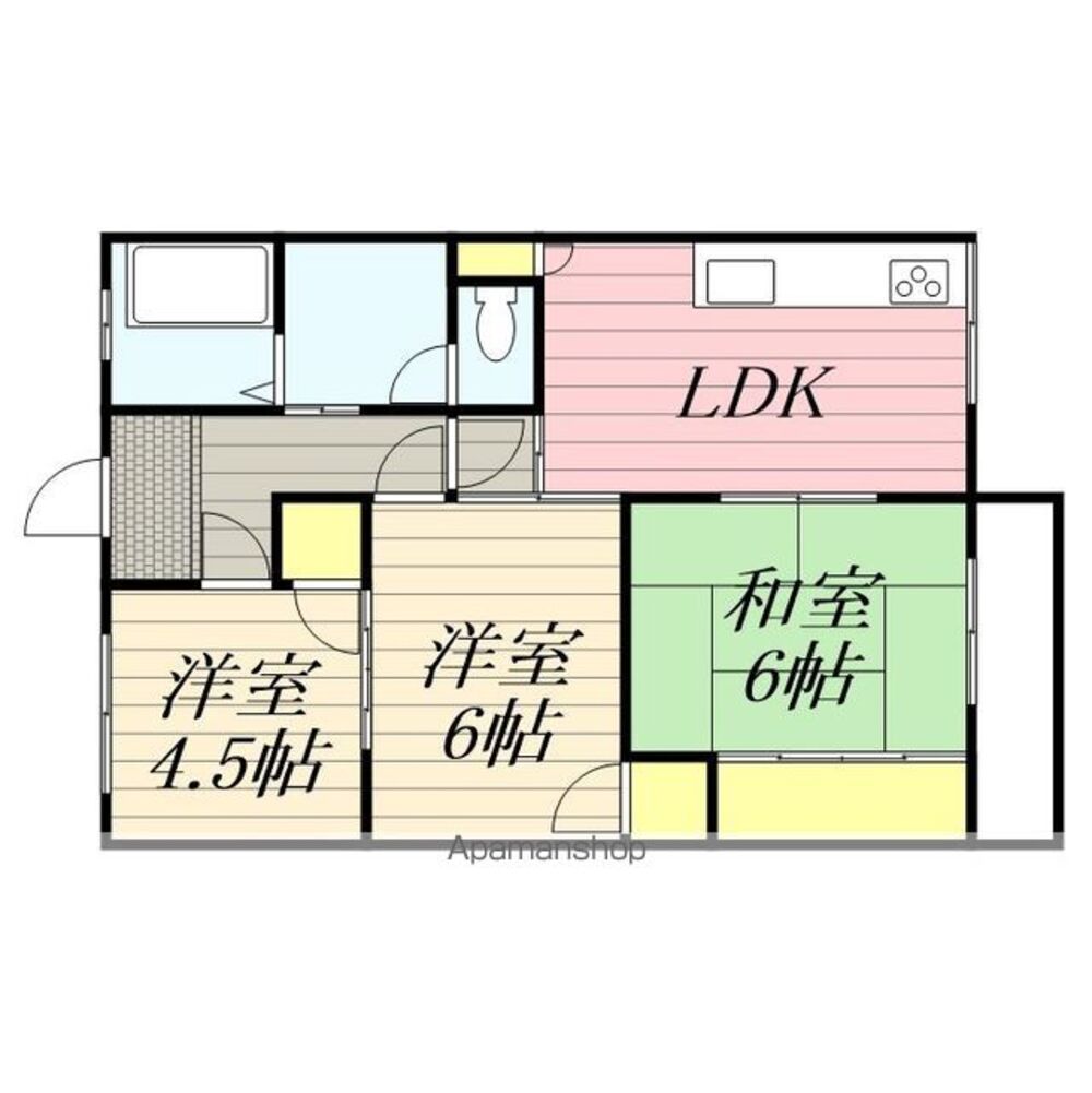 紀勢本線（JR西日本） 宮前駅 地上3階建て 築38年 和歌山県和歌山市小雑賀000 (5.5万円／3LDK／56.7㎡)｜賃貸物件(賃貸マンション・アパート・一戸建て)の住宅情報・お部屋探し ...