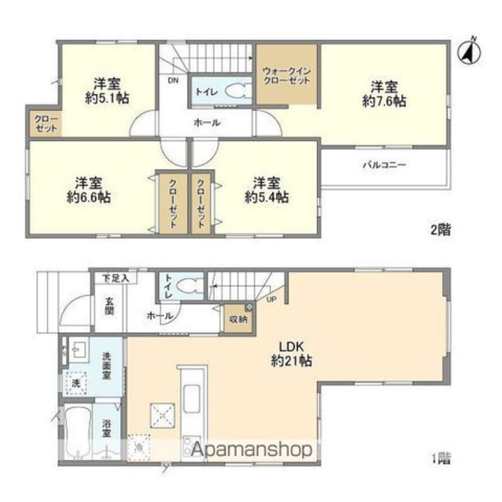 Kolet見沼南中野15 埼玉県さいたま市見沼区大字南中野000 (17.9万円／4LDK (洋室5.1 洋室5.4 洋室6.6 洋室7.6 LDK21)／103.5㎡)｜賃貸物件(賃貸 ...