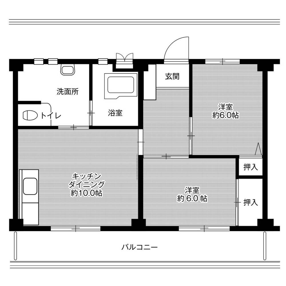 ビレッジハウス川瀬3号棟 (103号室) 滋賀県彦根市川瀬馬場町 (4.9万円／2LDK (LDK)／57.96㎡)｜賃貸物件(賃貸マンション・アパート・一戸建て)の住宅情報・お部屋探しなら ...