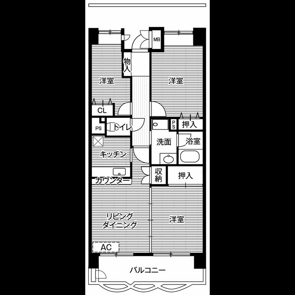 ビレッジハウス東松山タワー1号棟 (701号室) 埼玉県東松山市市ノ川 (6.65万円／3LDK (LDK)／64.82㎡)｜賃貸物件(賃貸マンション・アパート・一戸建て)の住宅情報・お ...
