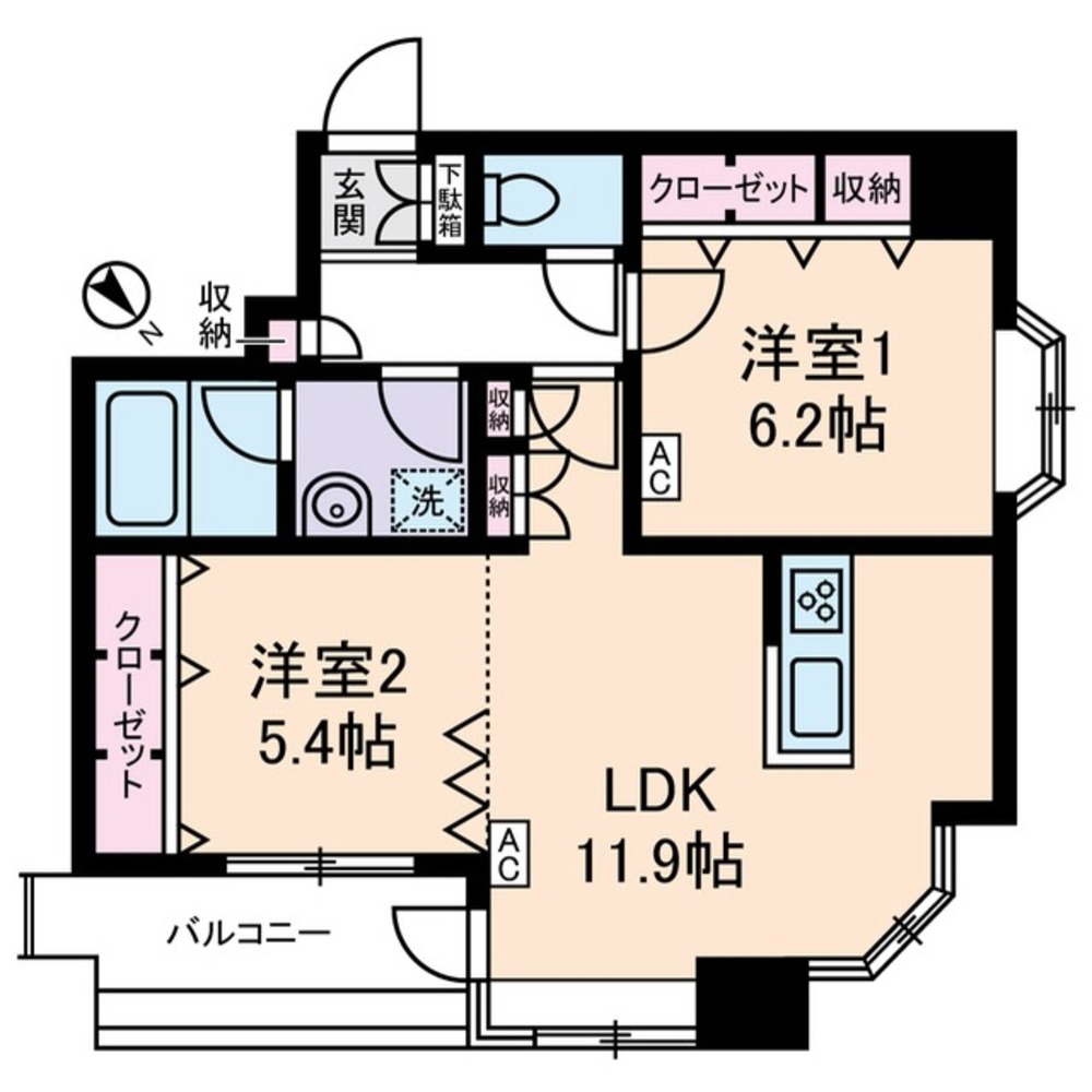 キャルム浅草 東京都台東区浅草5丁目 (10.53万円／2LDK／55.71㎡)｜賃貸物件(賃貸マンション・アパート・一戸建て)の住宅情報・お部屋探しならYahoo!不動産