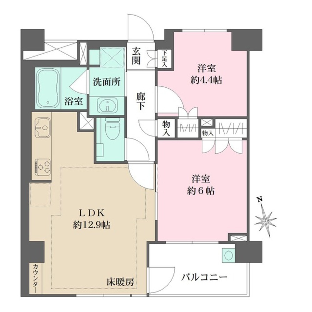 ザ・パークハウス横濱中山 神奈川県横浜市緑区中山3丁目 (14.5万円／2LDK／51.96㎡)｜賃貸物件(賃貸マンション・アパート・一戸建て)の住宅情報・お部屋探しならYahoo!不動産
