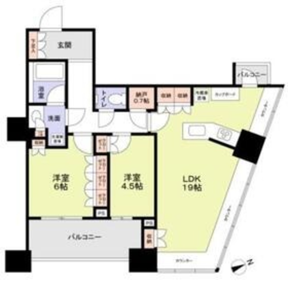 パークタワー勝どきサウス 東京都中央区勝どき4丁目 (46.8万円／2LDK／72.46㎡)｜賃貸物件(賃貸マンション・アパート・一戸建て)の住宅情報・お部屋探しならYahoo!不動産
