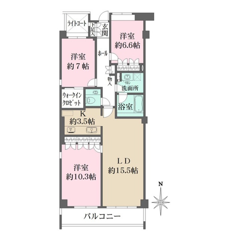 モンエール広尾 東京都渋谷区広尾2丁目 (59万円／3LDK／100.41㎡)｜賃貸物件(賃貸マンション・アパート・一戸建て)の住宅情報・お部屋探しならYahoo!不動産
