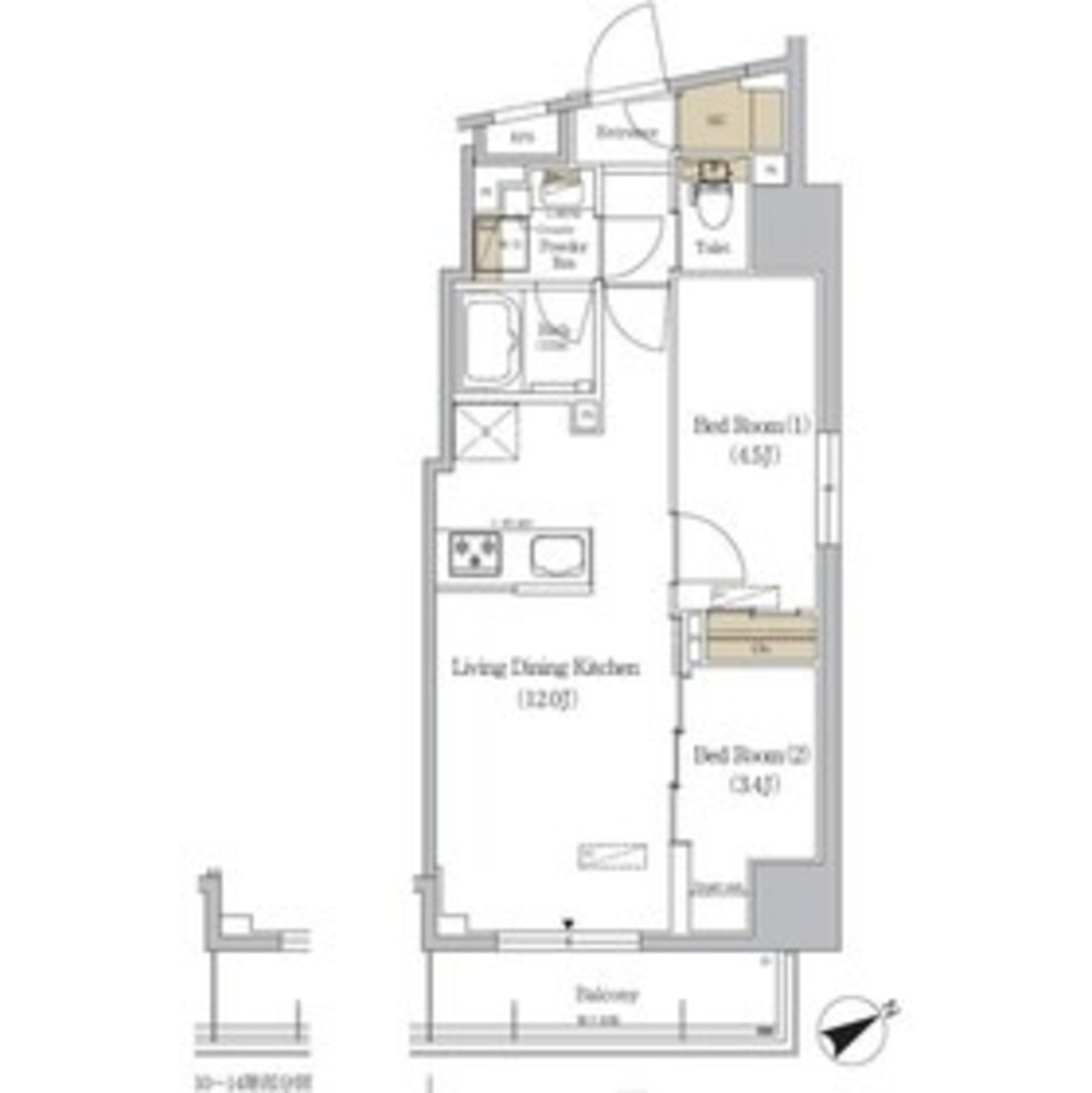 アーバネックス駒込 東京都豊島区駒込2丁目 (25万円／2LDK／44.03㎡)｜賃貸物件(賃貸マンション・アパート・一戸建て)の住宅情報・お部屋探しならYahoo!不動産