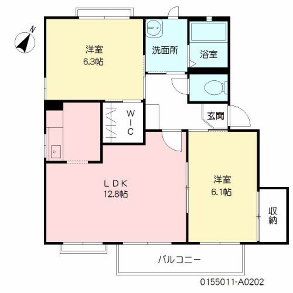 ハイツ四季の里 A棟 福岡県北九州市門司区白野江2丁目 (5.22万円／2LDK (洋室6.1 洋室6.3 LDK12.8)／58.84㎡)｜賃貸物件(賃貸マンション・アパート・一戸建て)の ...