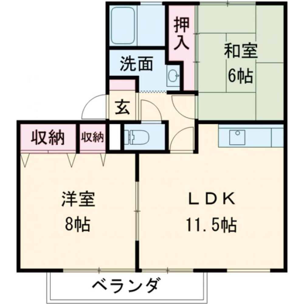 サンガーデン尾上A棟 兵庫県加古川市尾上町養田 (5.5万円／2LDK (和室6 洋室8 LDK11.5)／59.32㎡)｜賃貸物件(賃貸マンション・アパート・一戸建て)の住宅情報・お部屋探し ...