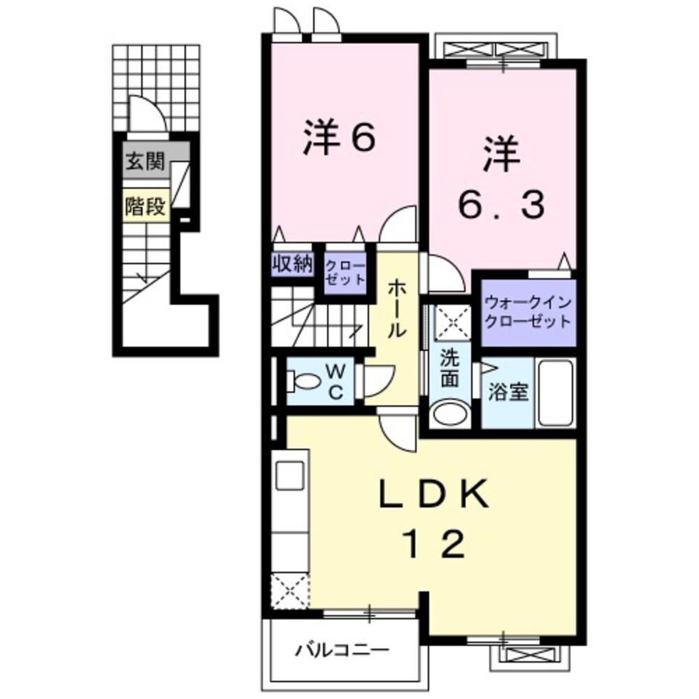 ウエストタウン並木A 埼玉県川越市並木西町 (7.95万円／2LDK (洋室6 洋室6.3 LDK12)／57.71㎡)｜賃貸物件(賃貸マンション・アパート・一戸建て)の住宅情報・お部屋探し ...