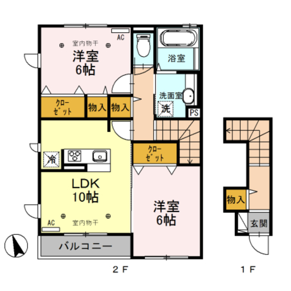 D-room塩山扇田 A 山梨県甲州市塩山下於曽 (7.7万円／2LDK (洋室6 洋室6 LDK10)／59.07㎡)｜賃貸物件(賃貸マンション・アパート・一戸建て)の住宅情報・お部屋探し ...