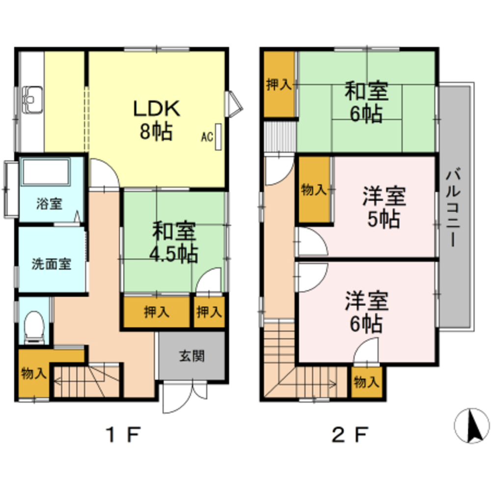 新寺貸家 宮城県仙台市若林区新寺5丁目 (14万円／4LDK (和室4.5 和室6 洋室5 洋室6 LDK8)／89.57㎡)｜賃貸物件(賃貸マンション・アパート・一戸建て)の住宅情報・お ...