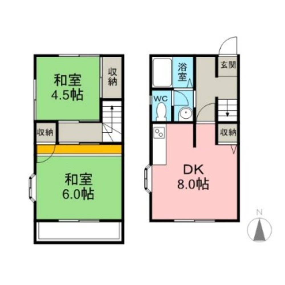 フォーレストコーポB棟 茨城県古河市諸川000 (4.5万円／2DK (和室4.5 和室6 DK8)／43.59㎡)｜賃貸物件(賃貸マンション・アパート・一戸建て)の住宅情報・お部屋探しなら ...