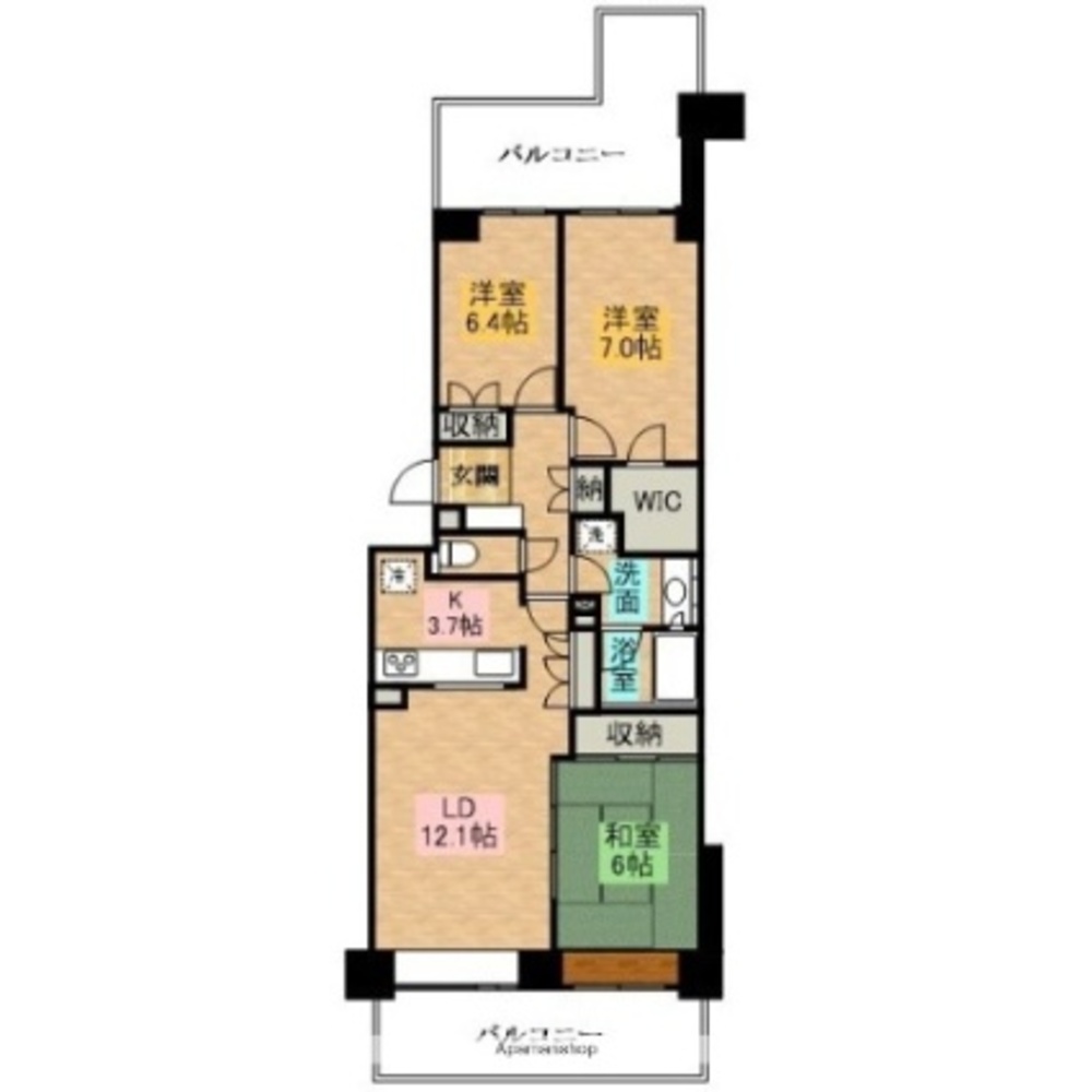 パークシティ白岡A棟 埼玉県白岡市小久喜000 (11.5万円／3LDK (和室6 洋室5.4 洋室7 LD12.1 K3.7)／77.8㎡)｜賃貸物件(賃貸マンション・アパート・一戸建て)の ...